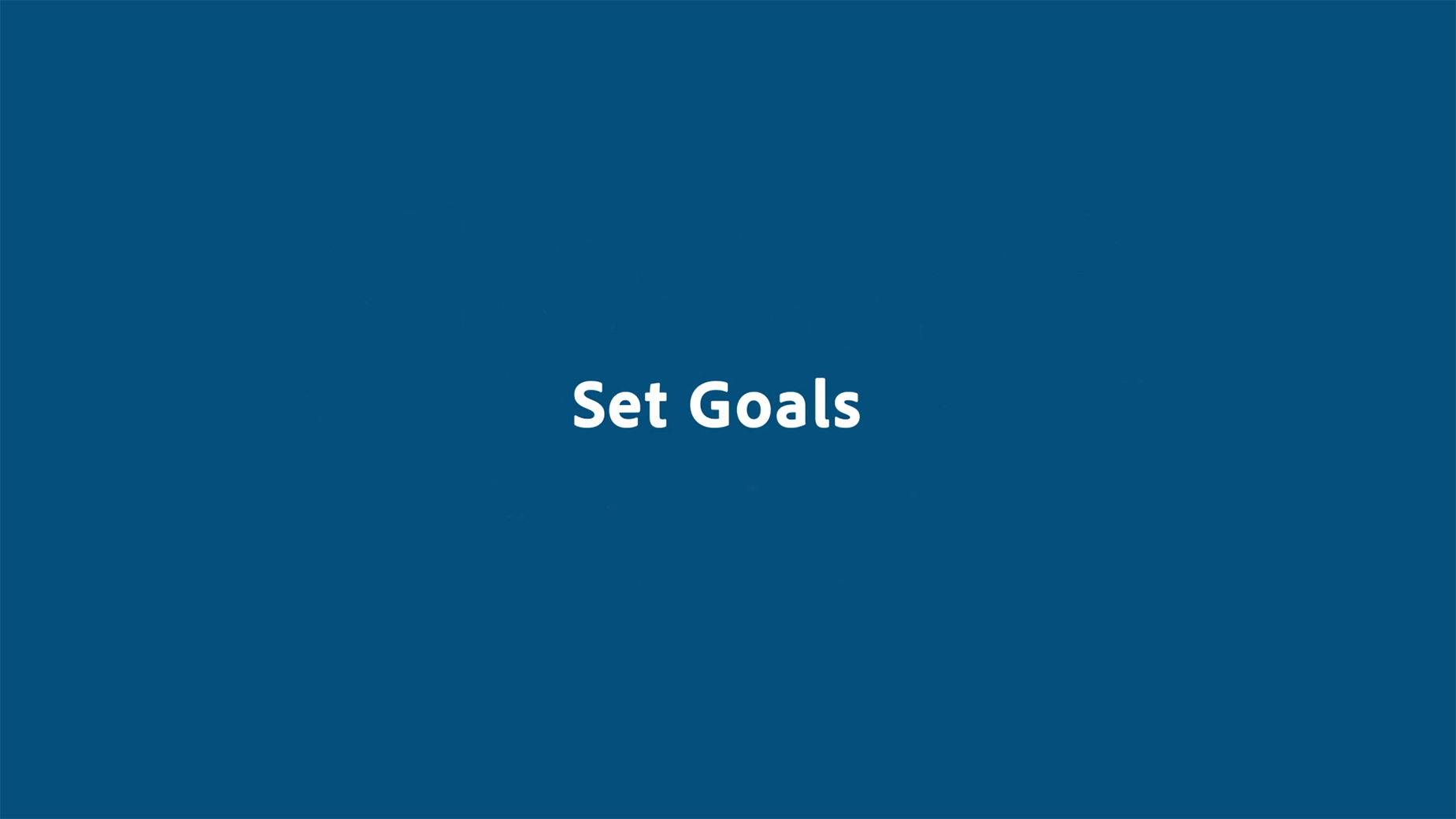 Set your goals | ChemIDP